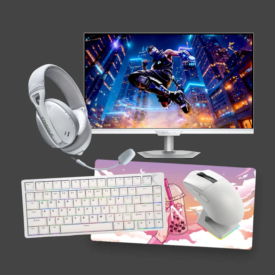 AFTERSHOCK + Gigabyte White Full Setup Bundle – AFTERSHOCK PC